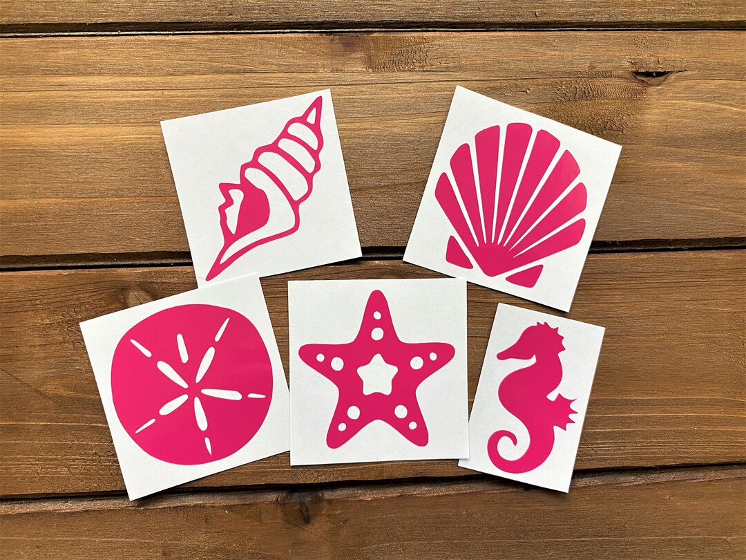 Seashell Group Decal Beach Decal Seashells - Etsy