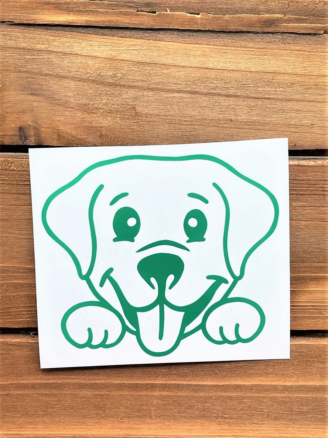 Labrador Decal Peeking Labrador Labrador Sticker Dog Decal Dog Sticker ...