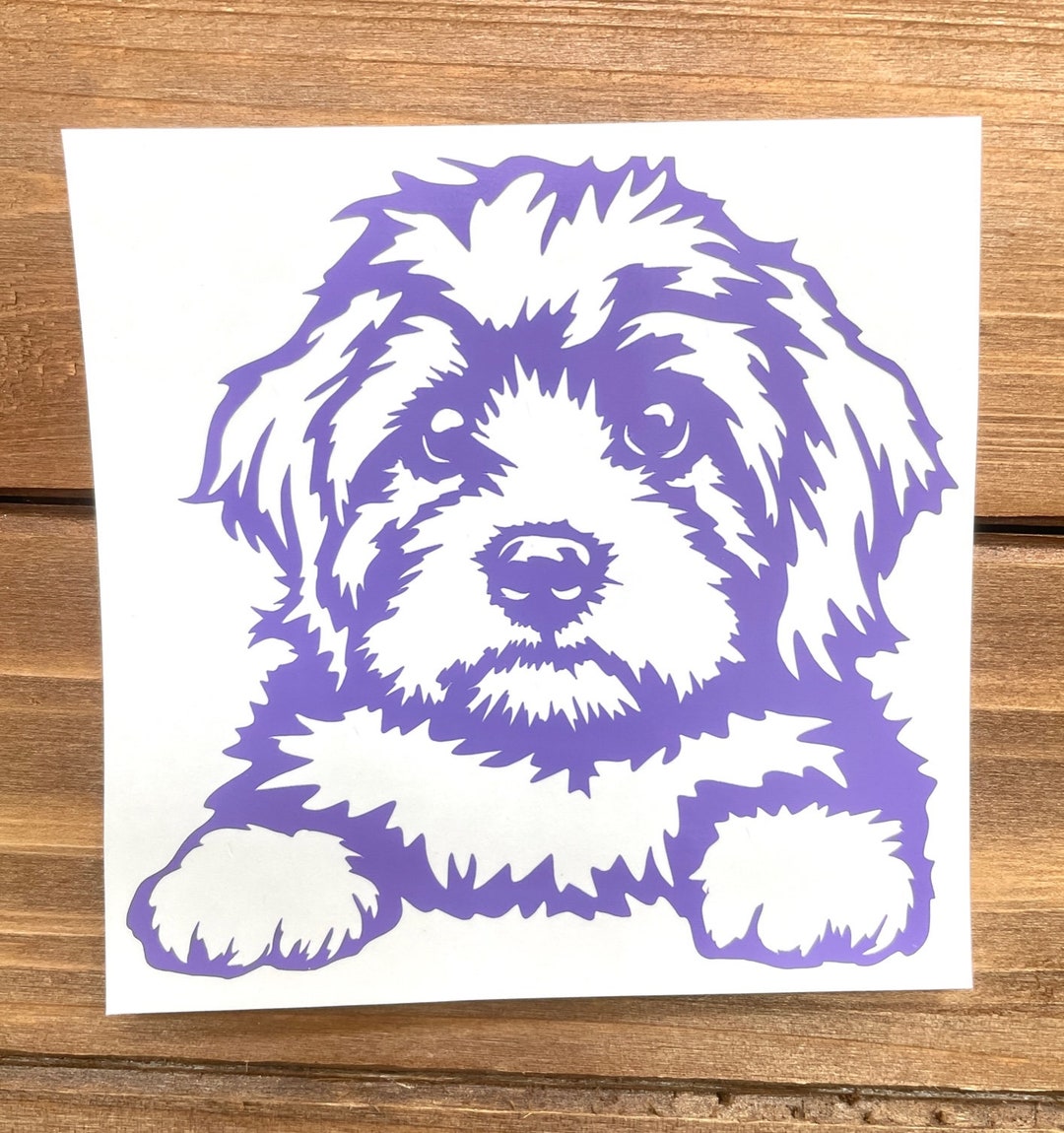 Cavapoo Decal Peeking Cavapoo Cavapoo Sticker Dog Decal Dog Sticker - Etsy