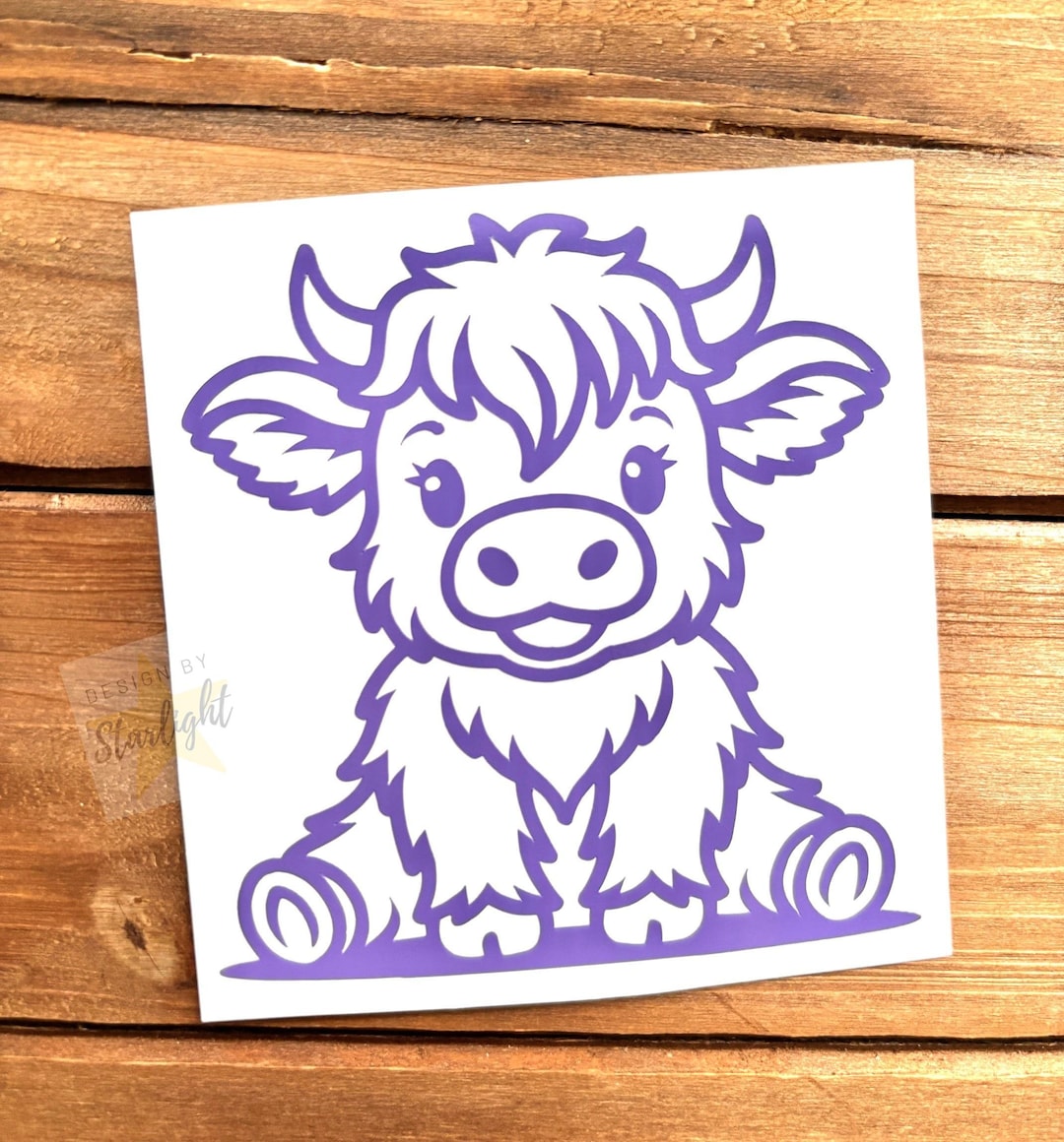 Highland Cow Decal - Cute Highland Cow - Sitting Cow - Cow Decal - Farm ...