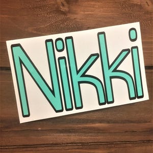 Name Decal - Two Color Decal - Layered Decal - Personalized Decal - Any ...