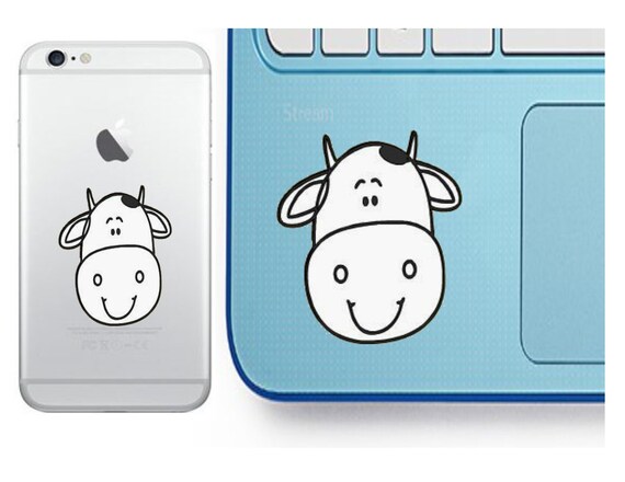 Cow Decal Cow Sticker Laptop Decal Cell Phone Decal | Etsy