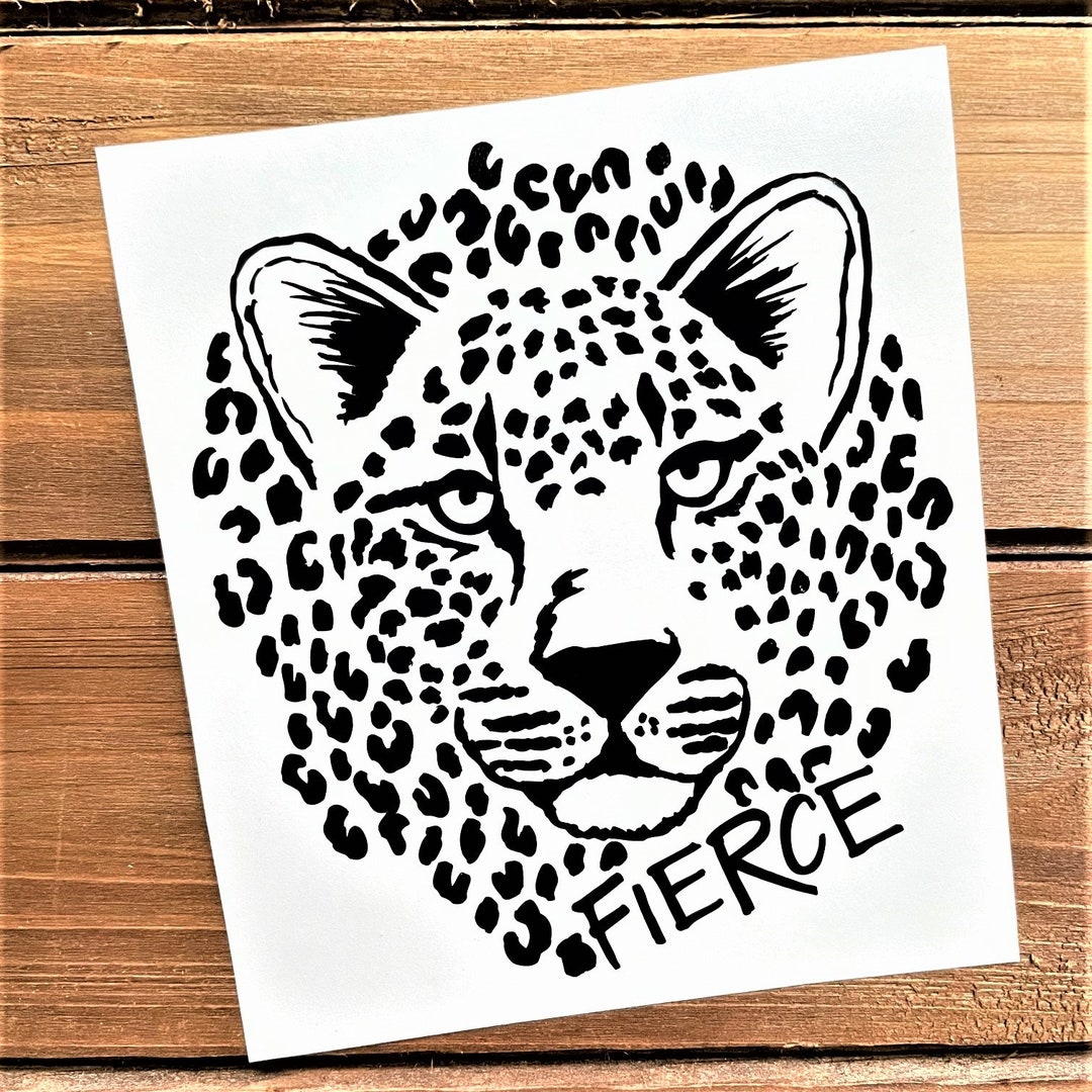 Leopard Decal Cheetah Decal Fierce Decal Leopard Sticker Cheetah ...