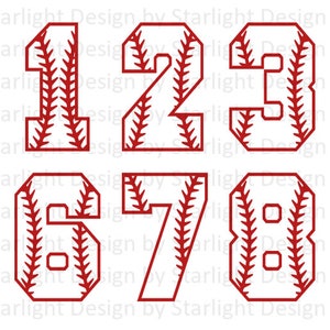 Baseball Number Decal Baseball Baseball Sticker Sports Decal - Etsy