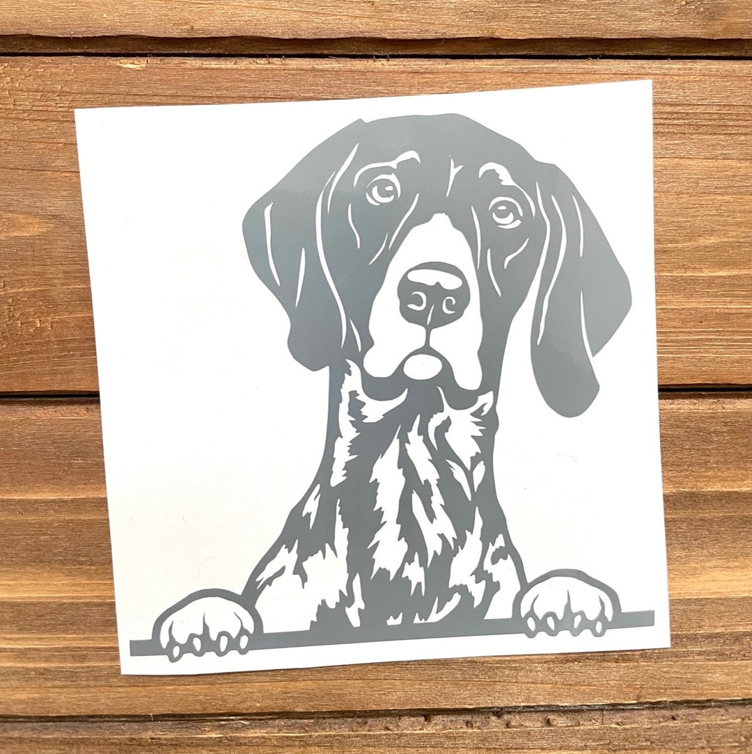 German Shorthaired Pointer Dog Decal Peeking German Shorthaired Pointer ...
