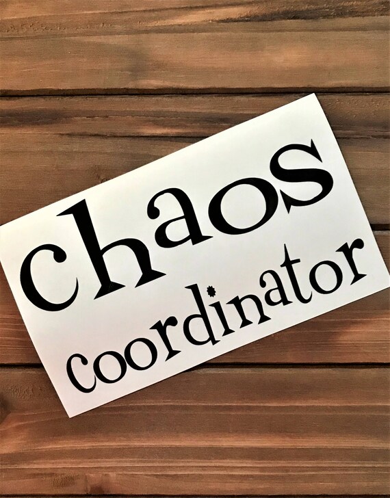 Chaos Coordinator Chaos Decal Funny Decal Glitter Decal | Etsy
