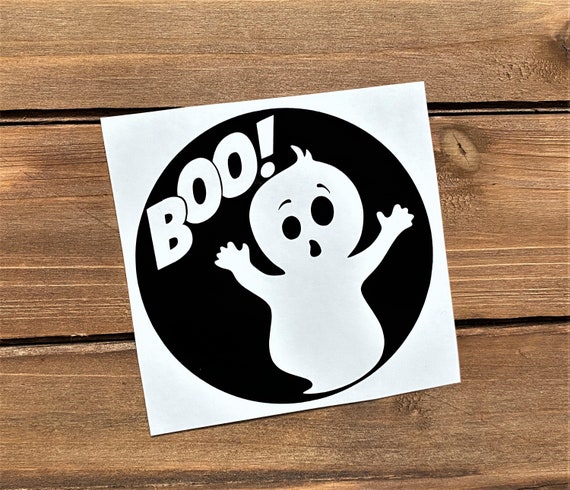 Boo With Ghost Decal Boo Decal Ghost Sticker Halloween - Etsy