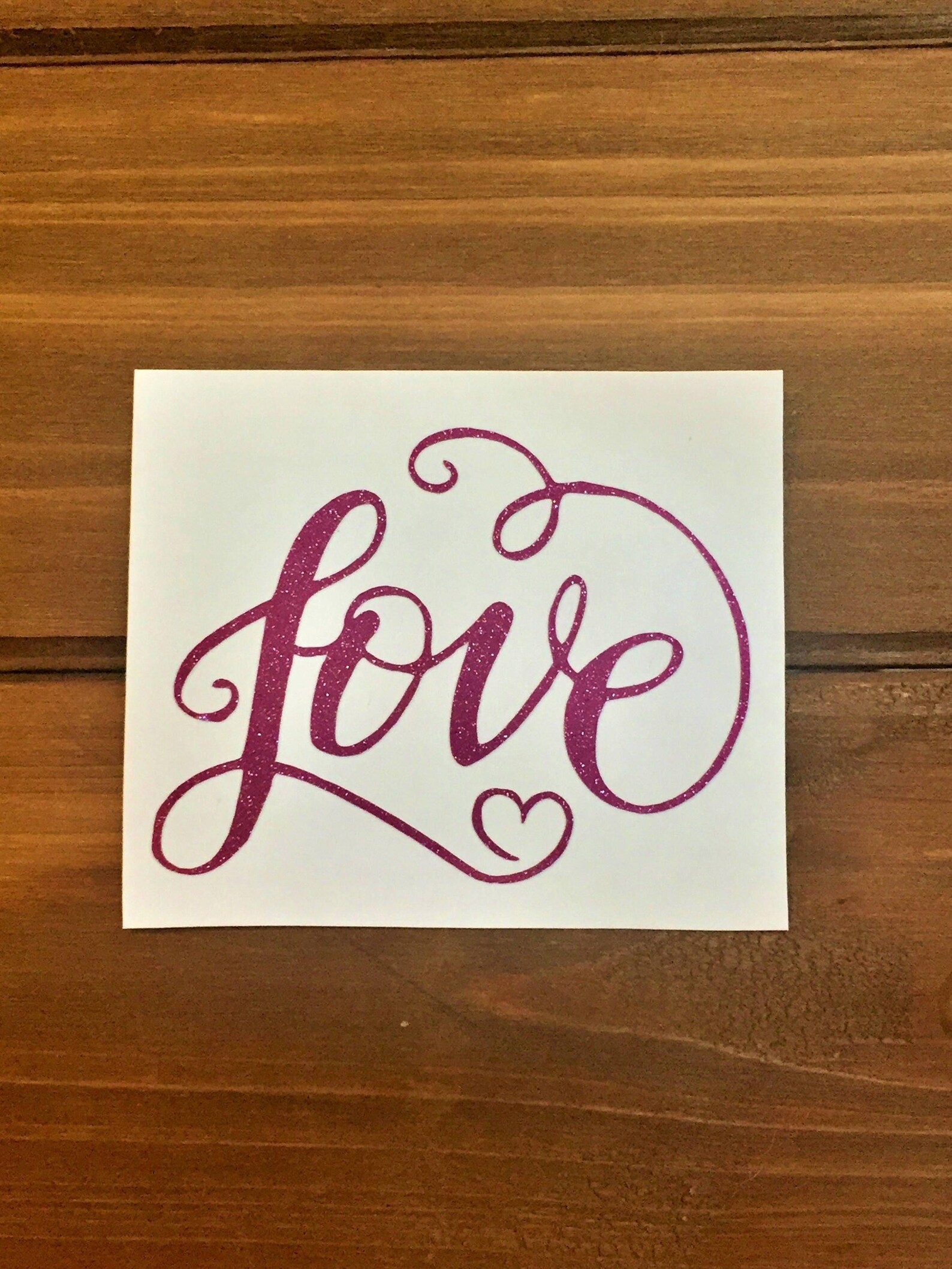 Love Decal - Love - Glitter Decal- Heart Decal - Laptop Decal - Cell ...