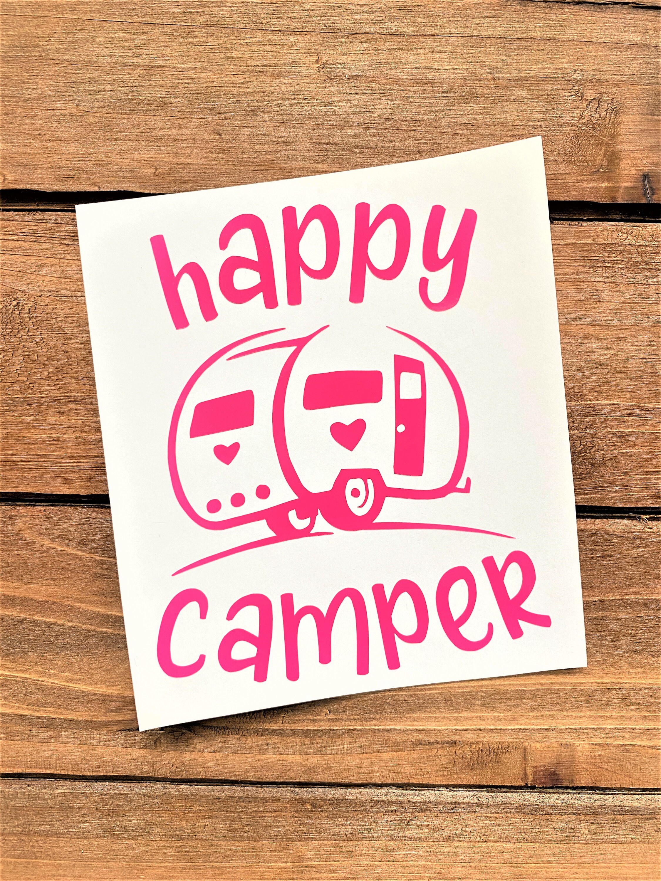 Happy Camper Decal camp Decal Camping Laptop Decal | Etsy