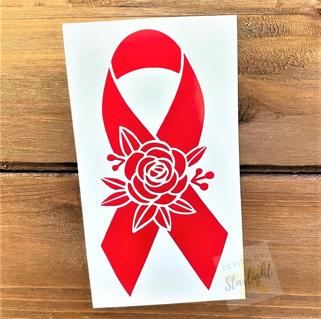 Heart Disease Awareness Ribbon Cardiovascular Heart Health Red Ribbon ...