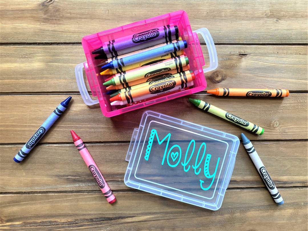 Personalized Crayon Box School Supply Box Personalized School Box ...