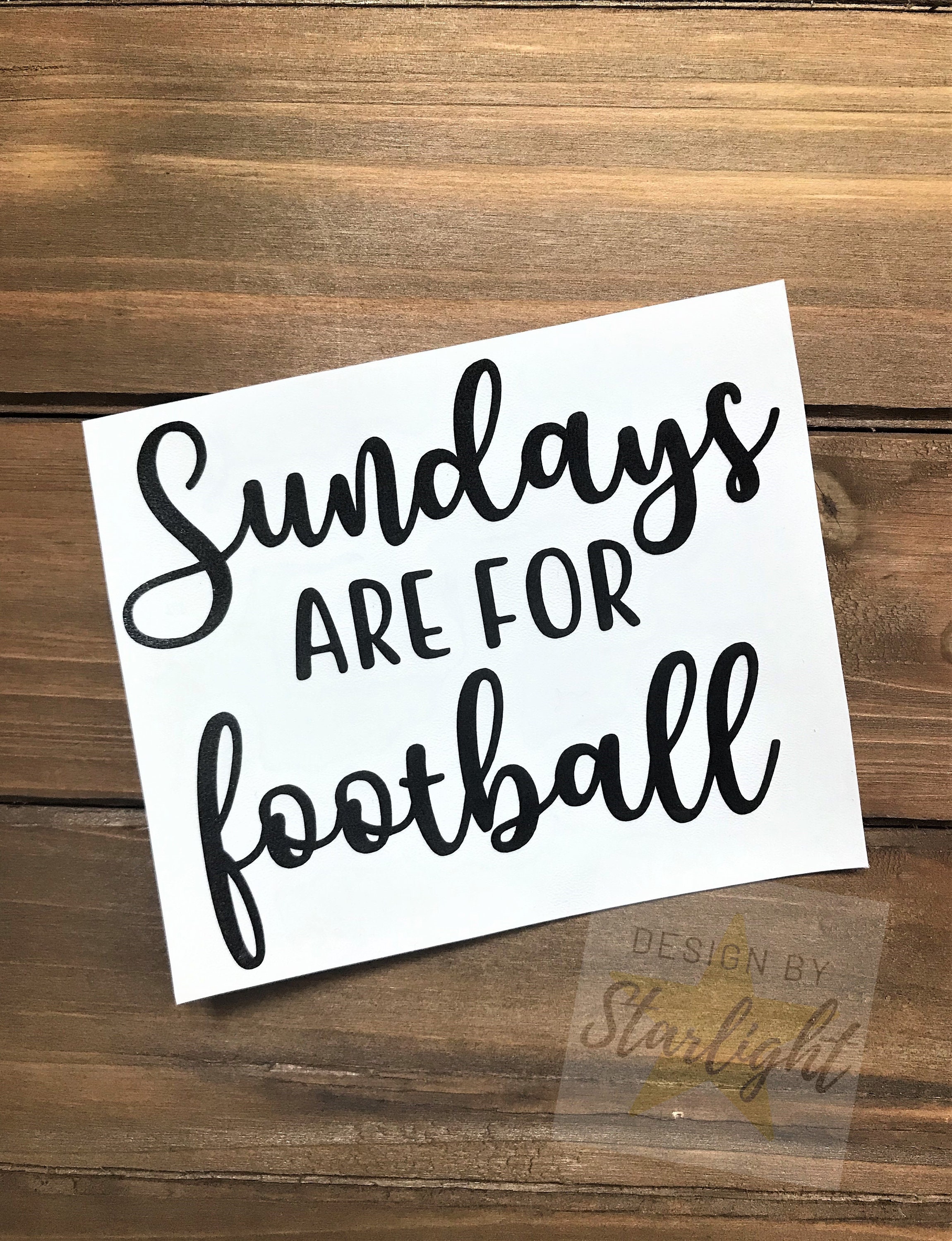 Sundays Are For Football Football Sticker Football Decal | Etsy