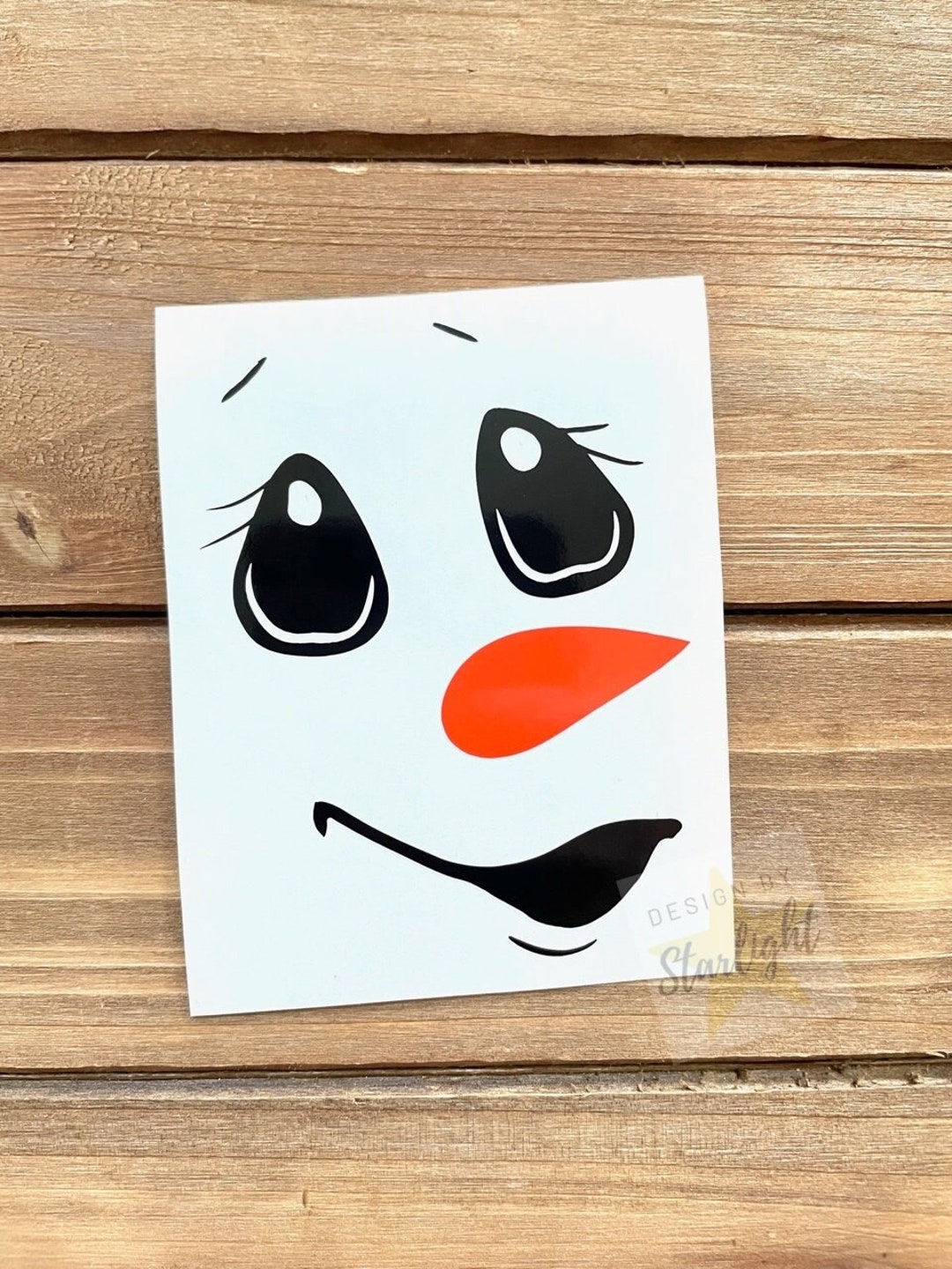 Snowman Face Decal Snowman Face Christmas Smiley Face - Etsy