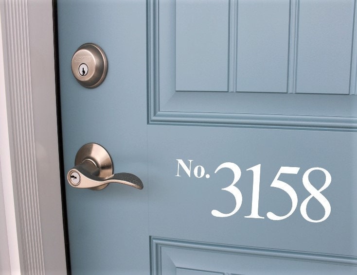 House Number Front Door Decal Front Door Sign House - Etsy