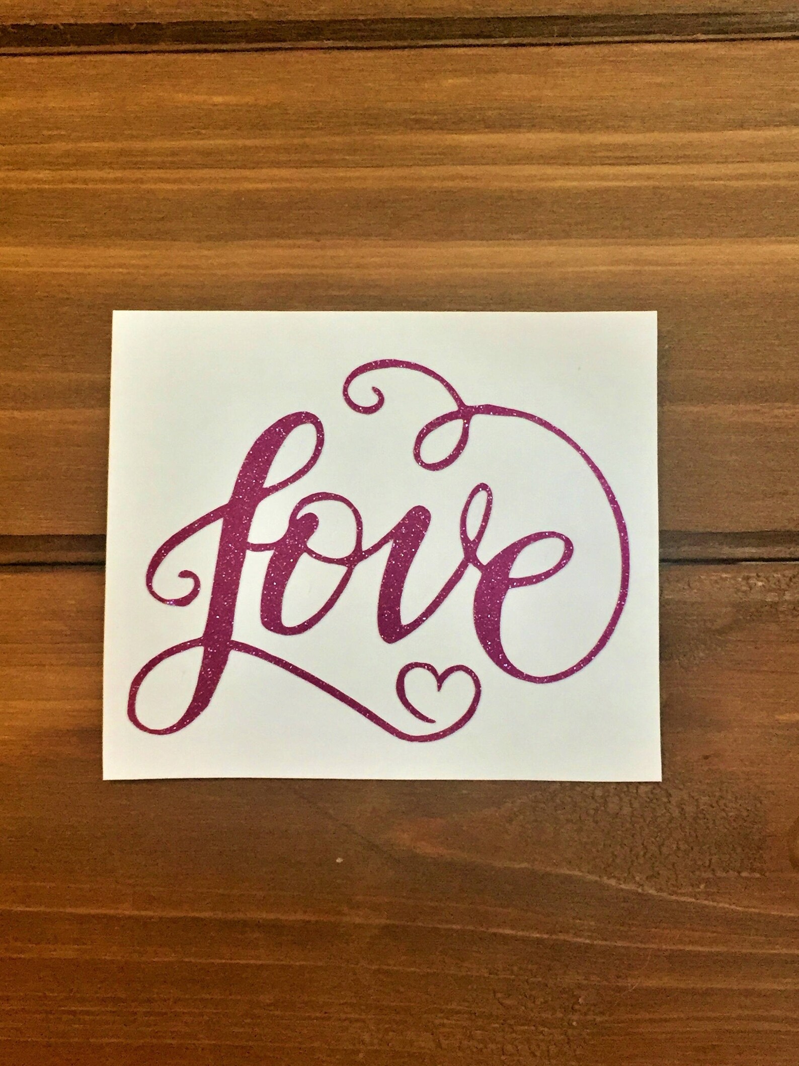 Love Decal Love Glitter Decal Heart Decal Laptop Decal - Etsy
