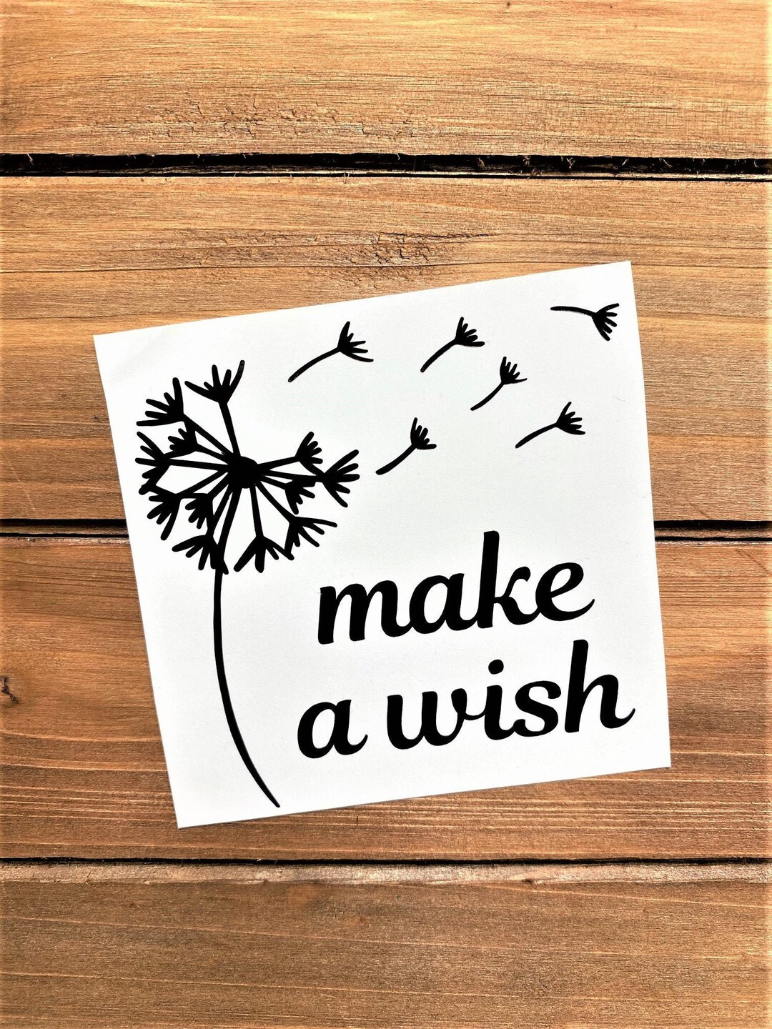 Dandelion Make A Wish Decal Flower Decal Dandelion Glitter Flower ...