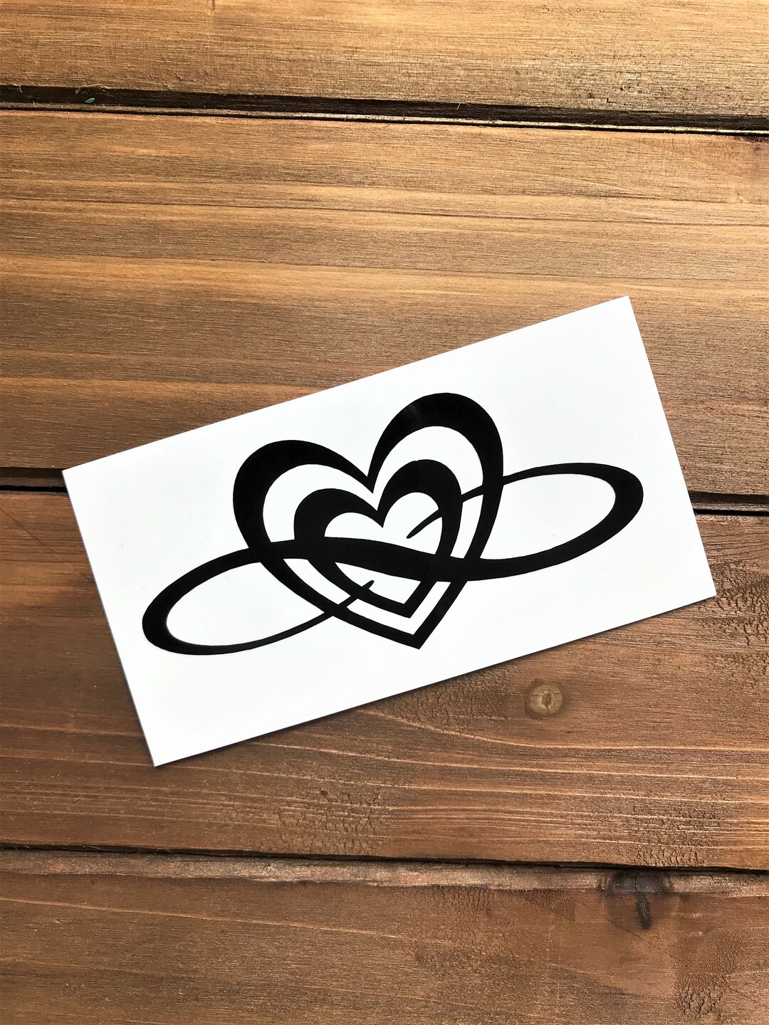 Heart With Infinity Decal Heart Infinity Glitter Decal - Etsy