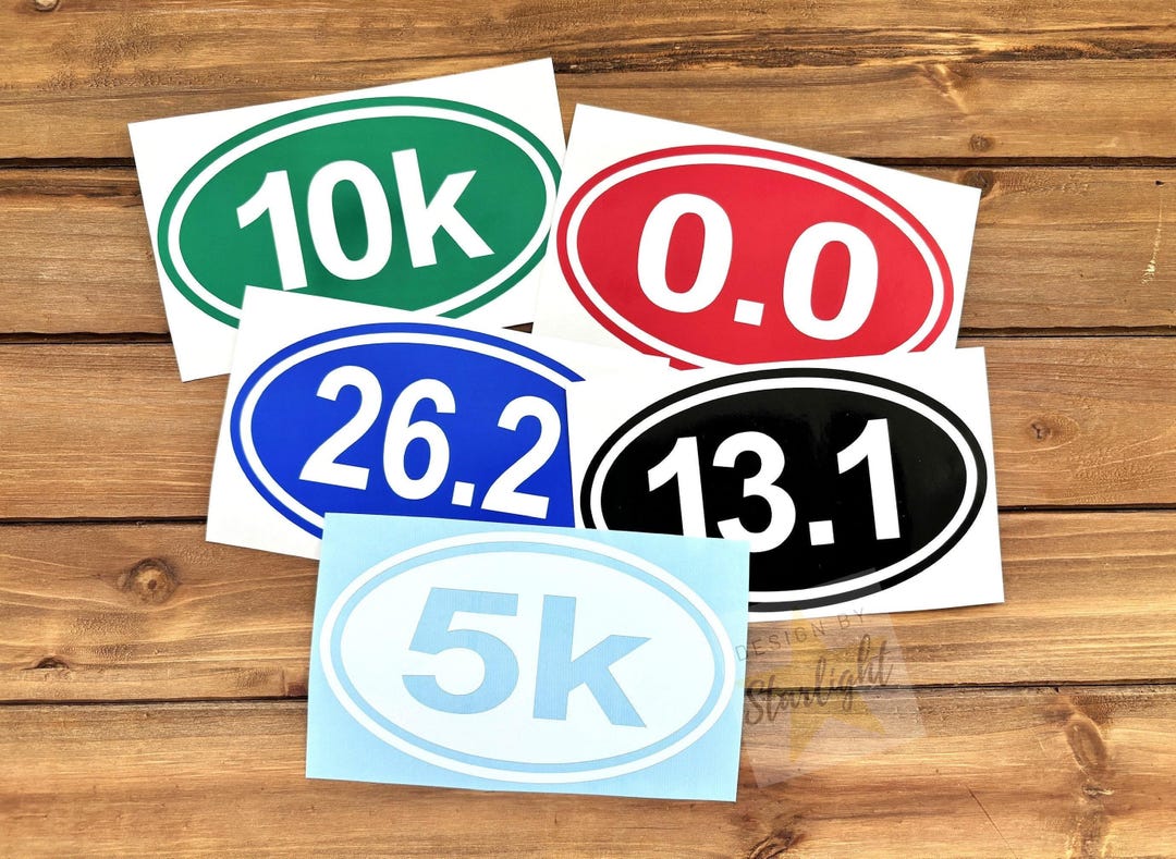 Running Stickers - Running Decal - 5k - 10k - 13.1 - 26.2 - I Don't Run ...