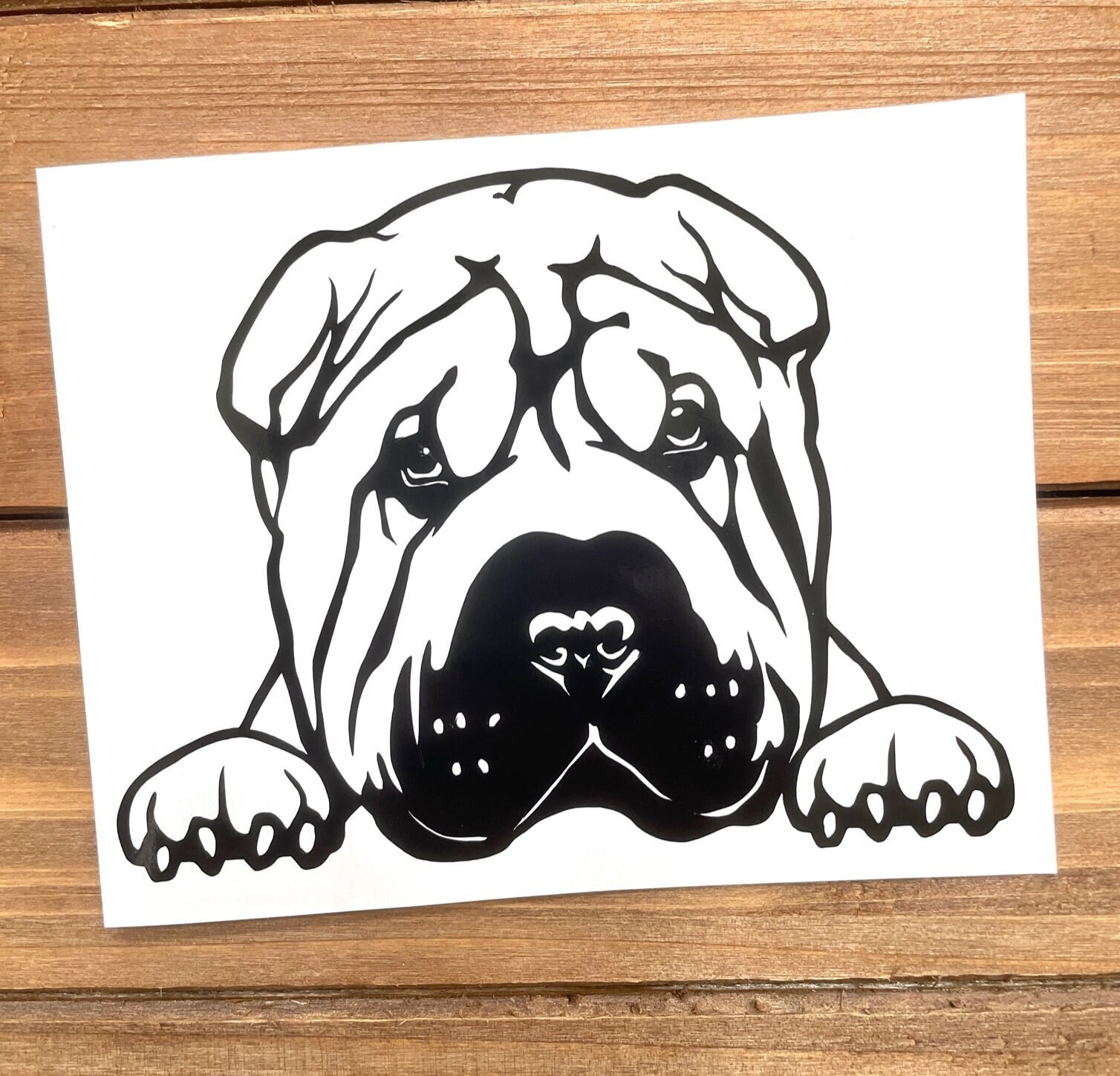 Shar Pei Dog Decal Peeking Shar Pei Shar Pei Sticker Dog - Etsy Canada