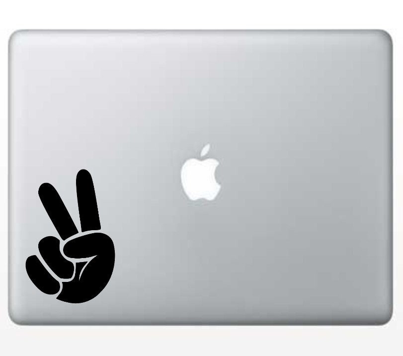 Peace Hand Decal Peace Sign Peace Sticker Laptop Decal | Etsy