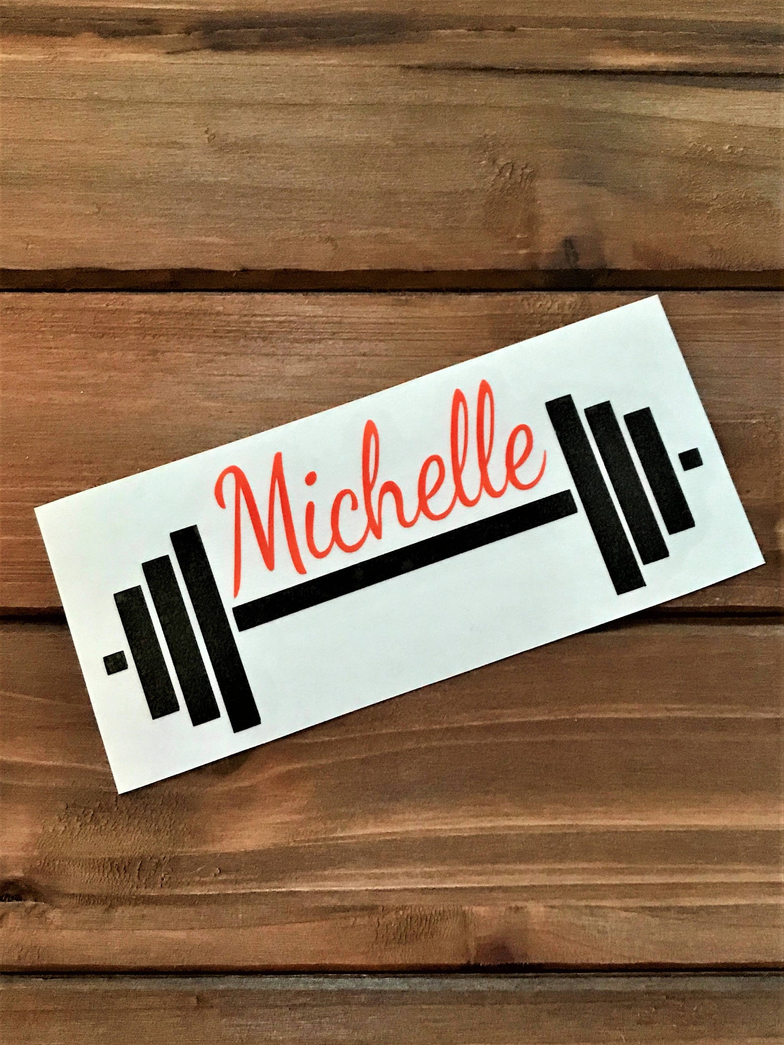 Barbell Decal Workout Decal Fitness Decal Crossfit - Etsy