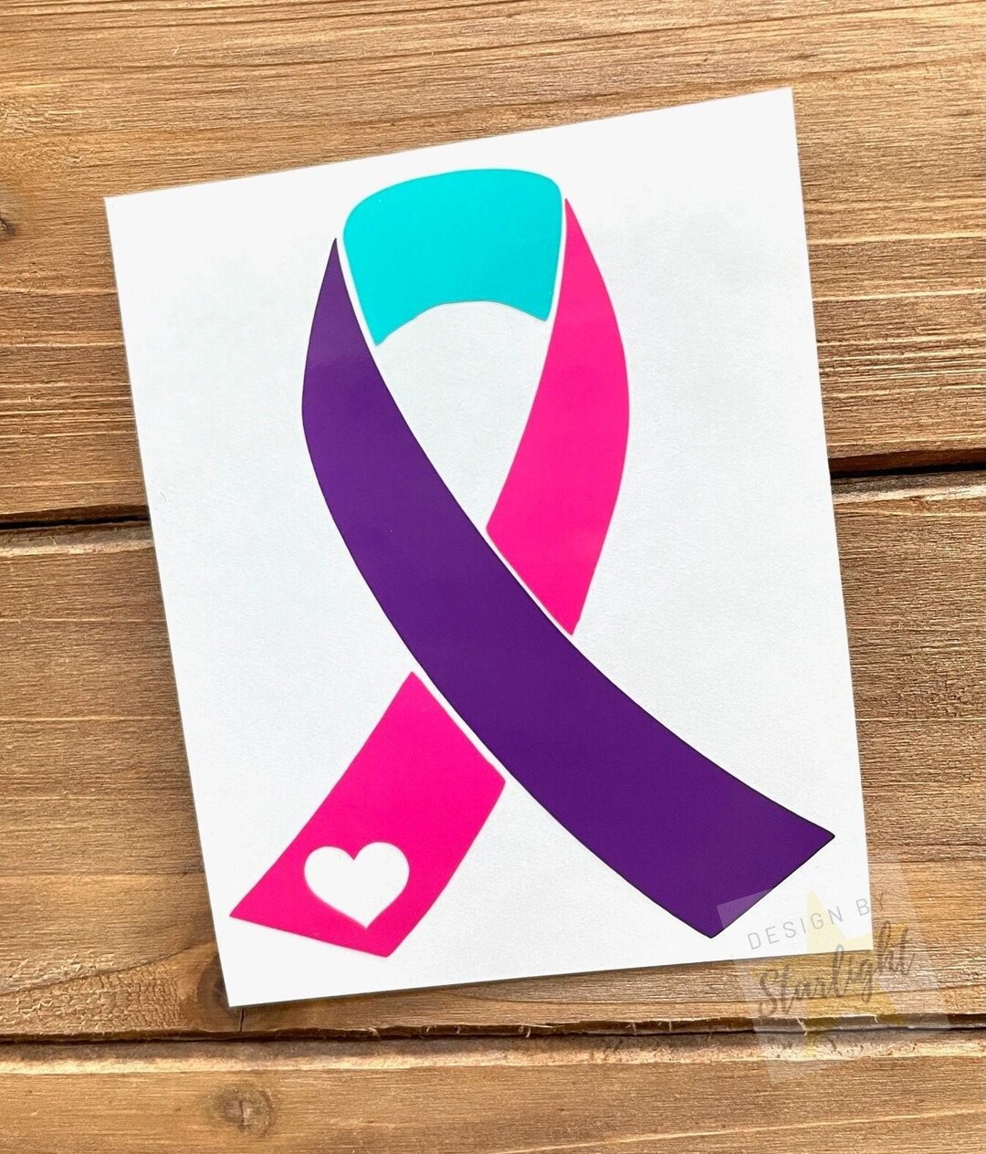 Cancer Ribbon - Thyroid Cancer - Multi Color Ribbon - Awareness Decal ...