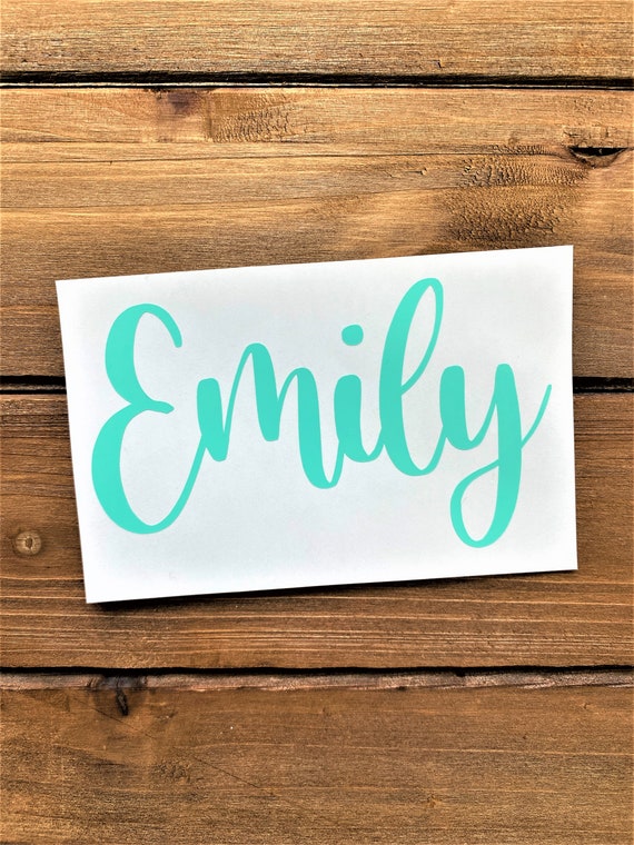 Handwritten Name Decal Cursive Name Decal Glitter Name | Etsy