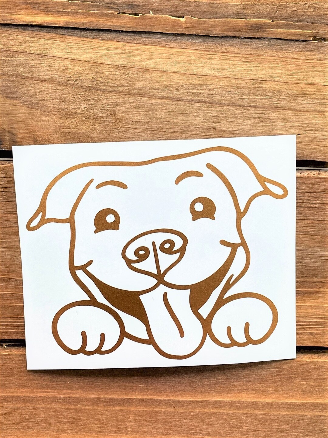 Stafford Bull Terrier Decal Peeking Stafford Terrier Stafford Terrier ...