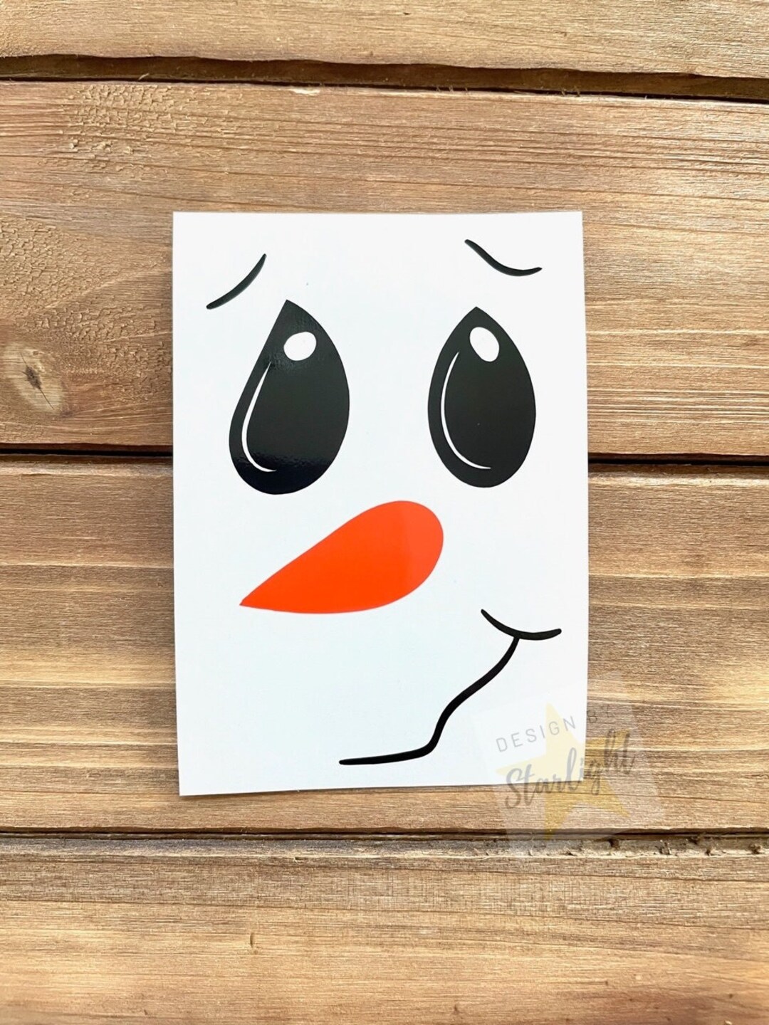 Snowman Face Decal Snowman Face Christmas Smiley Face - Etsy