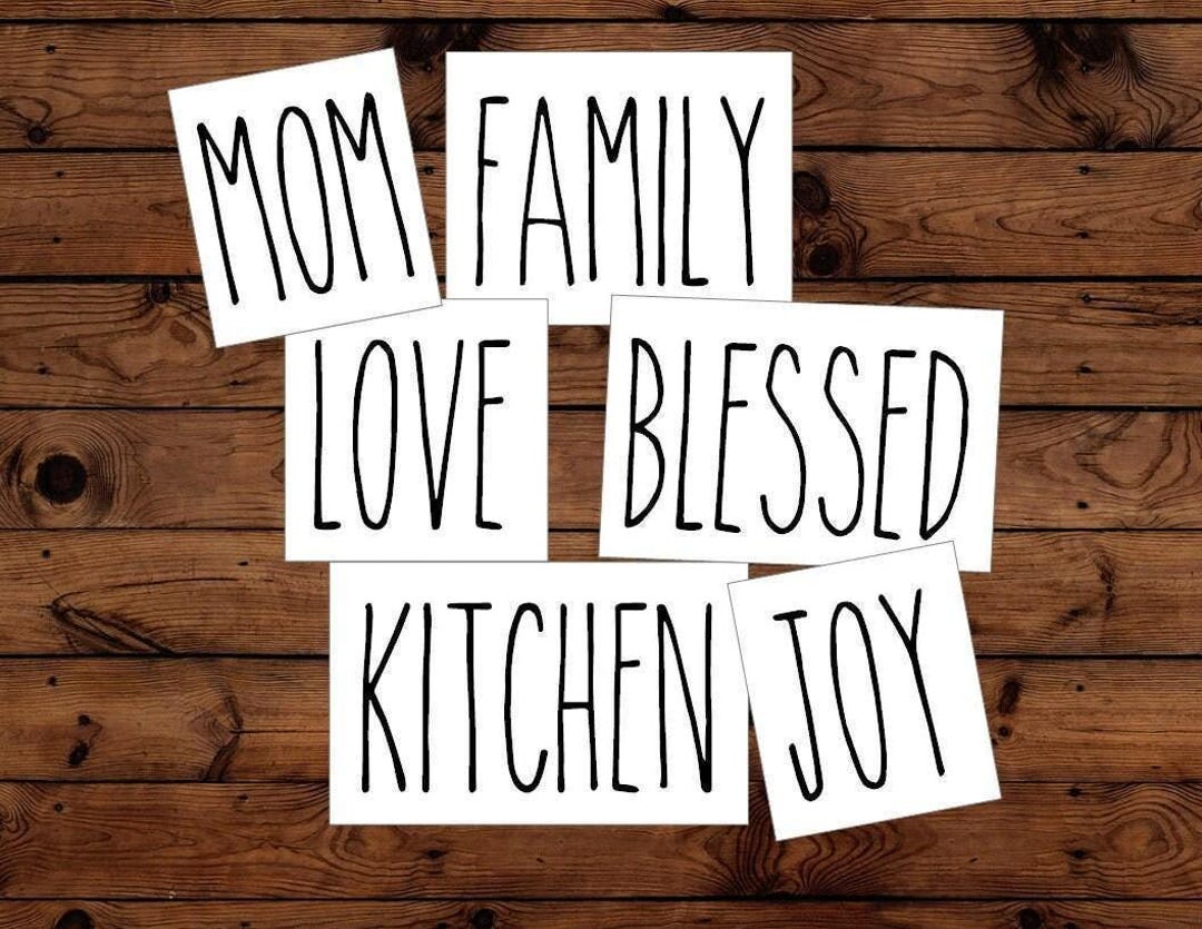 Rae Dunn Inspired Word Decal - Personalized Decal - Farmhouse Decal ...