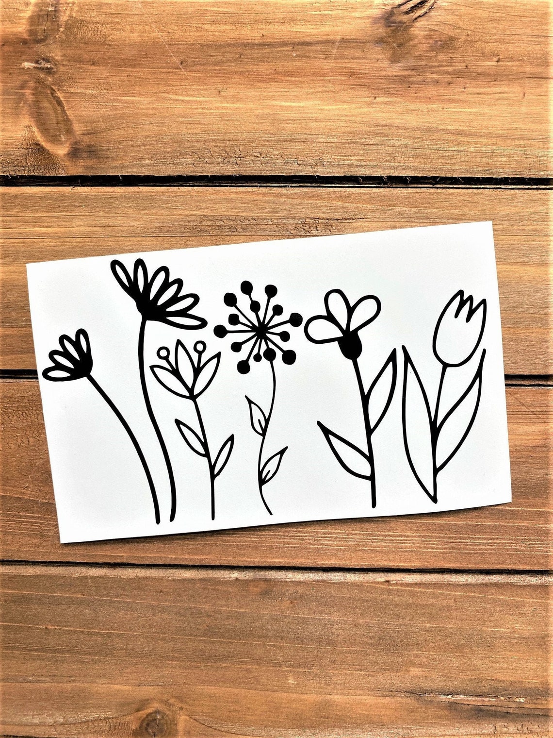 Wildflower Decal Wildflower Sticker - Etsy