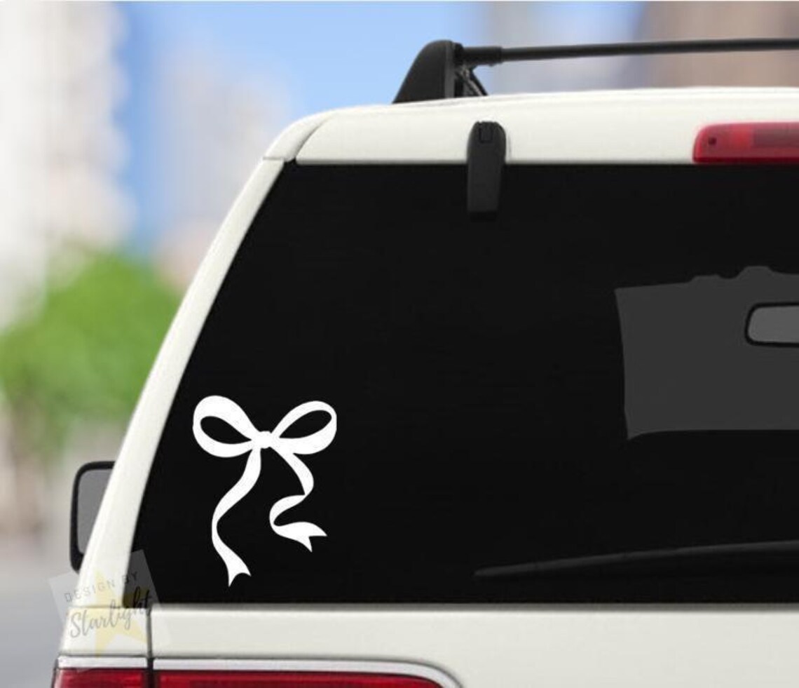 Bow Decal - Ribbon Decal - Bow Outline - Ballerina Bow - Coquette Bow ...