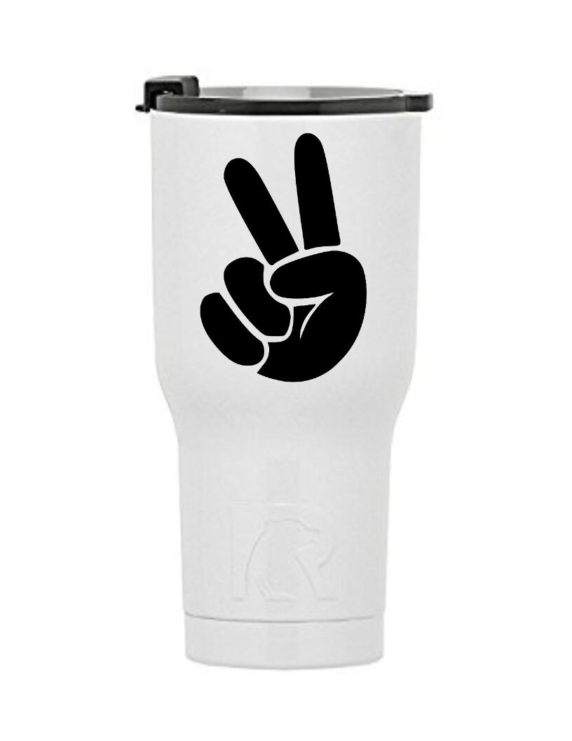 Peace Hand Decal Peace Sign Peace Sticker Laptop Decal | Etsy