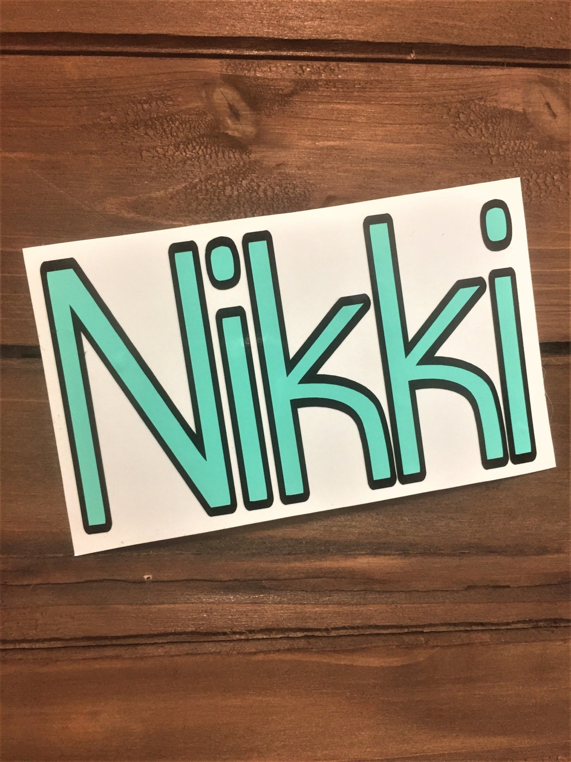 Name Decal Two Color Decal Layered Decal Personalized | Etsy