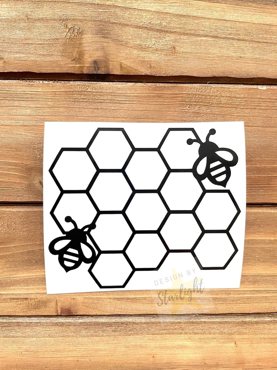 Honeycomb With Bees Decal Bee Decal Honeycomb Pattern - Etsy