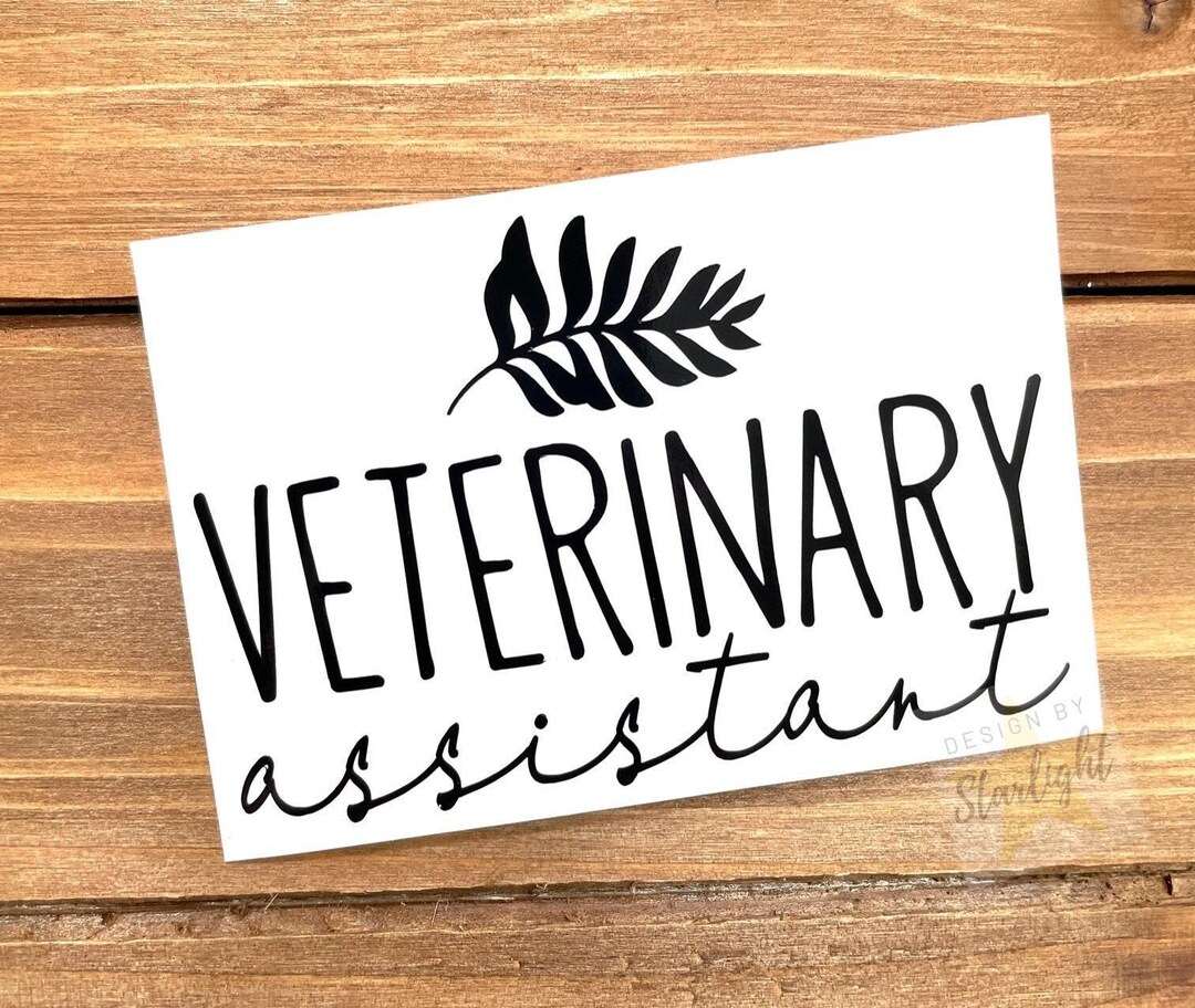 Veterinary Assistant Decal - Vet Decal - Medical Decal - Healthcare ...