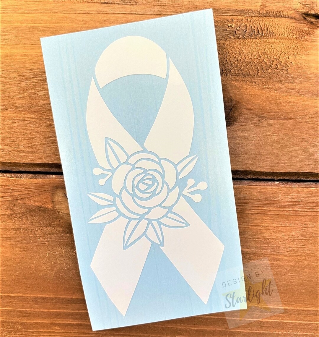 Cancer Ribbon Lung Cancer White Ribbon Awareness Decal Cancer Awareness ...