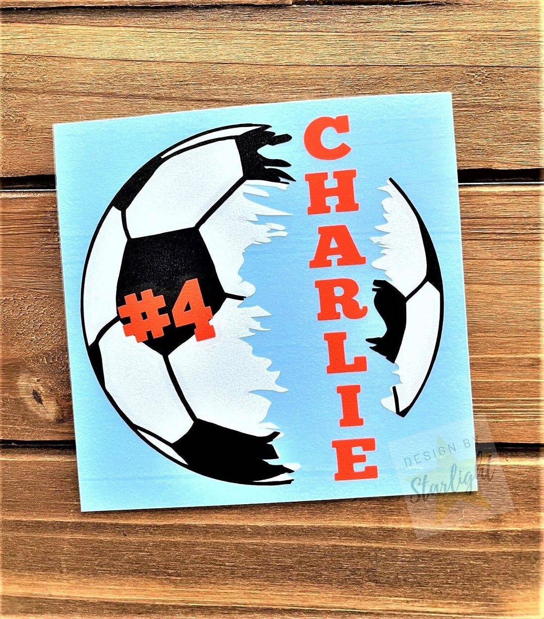Soccer Decal - Soccer Player Decal - Soccer Ball With Name - Soccer ...