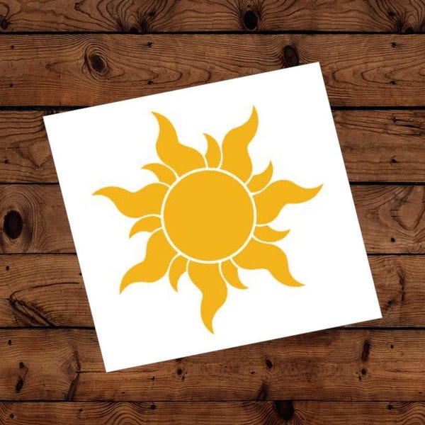 Tangled Sun Sticker - Etsy
