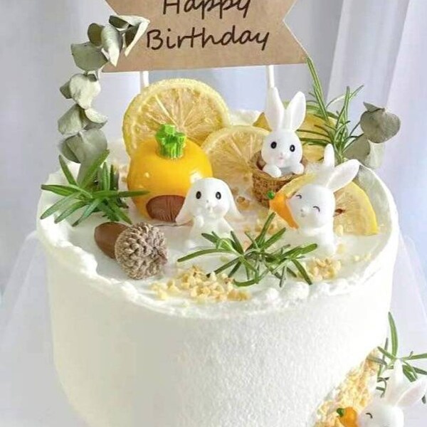Rabbit Cake Topper - Etsy