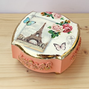Eiffel Tower Small Box, Elegant Paris Jewelry Box, Cute Keepsake Box ...