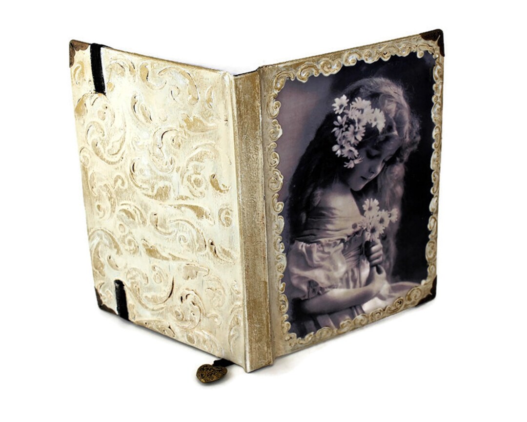 Cute Little Girl Notebook With Hard Covers, Retro Chic Writing Gift ...