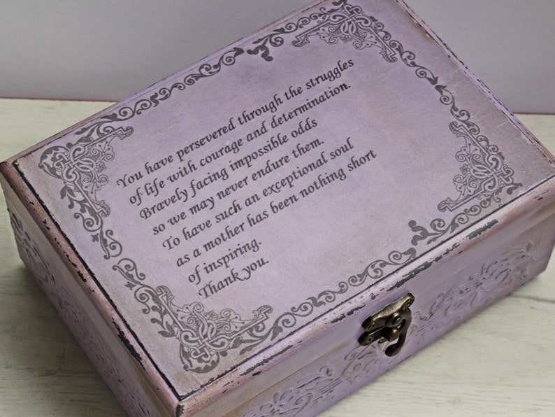Purple Personalized Tea box favorite quote gift gift for | Etsy