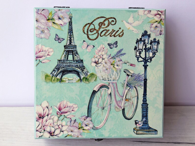 Paris Jewelry Box With the Eiffel Tower, Keepsake Box for Granddaughter ...
