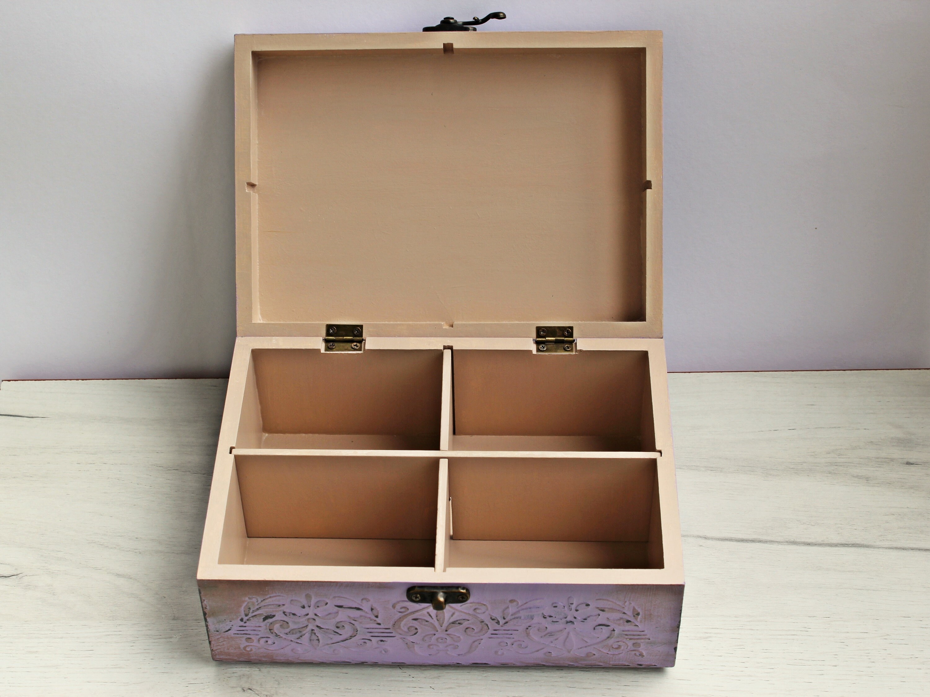 Purple Personalized Tea box favorite quote gift gift for | Etsy