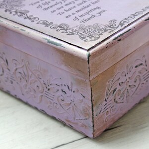 Purple Personalized Tea Box, Favorite Quote Gift, Gift for Teacher ...