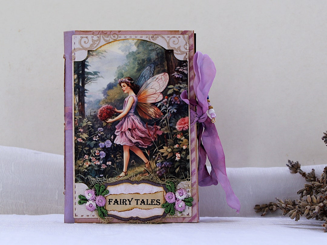 Small Handmade Retro Chic Junk Journal With Vintage Fairies, Mini ...