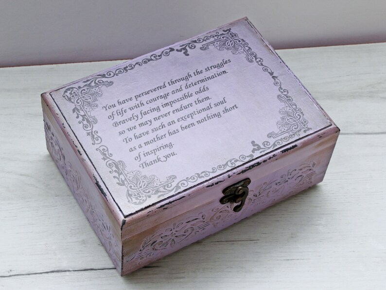 Purple Personalized Tea box favorite quote gift gift for | Etsy