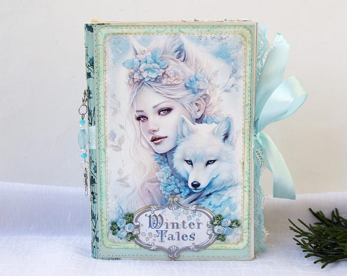 Winter Wonderland Junk Journal Handmade, Magic Winter Notebook for ...