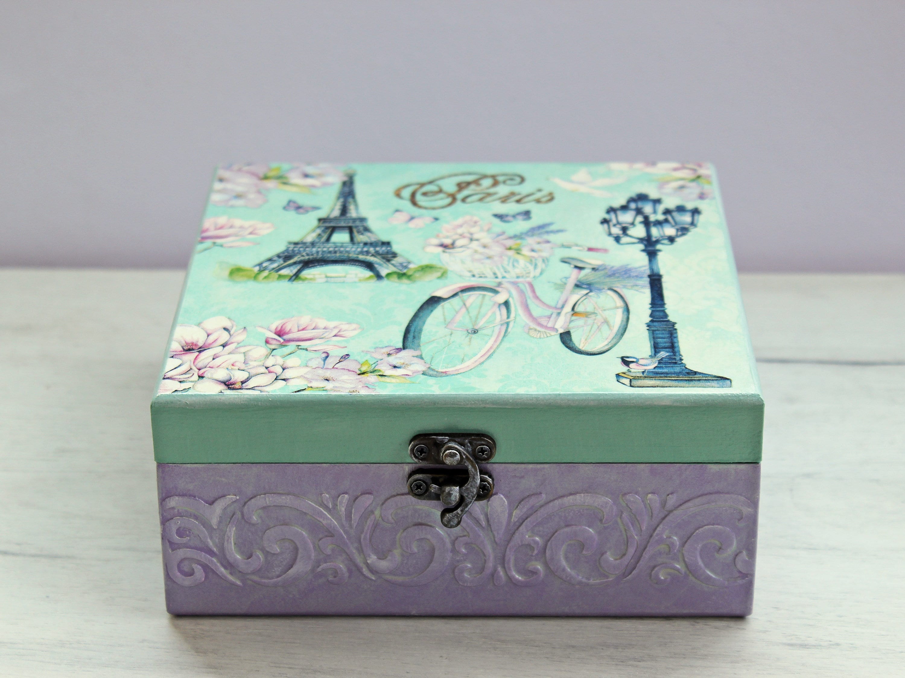 Paris Jewelry Box With the Eiffel Tower, Keepsake Box for Granddaughter ...